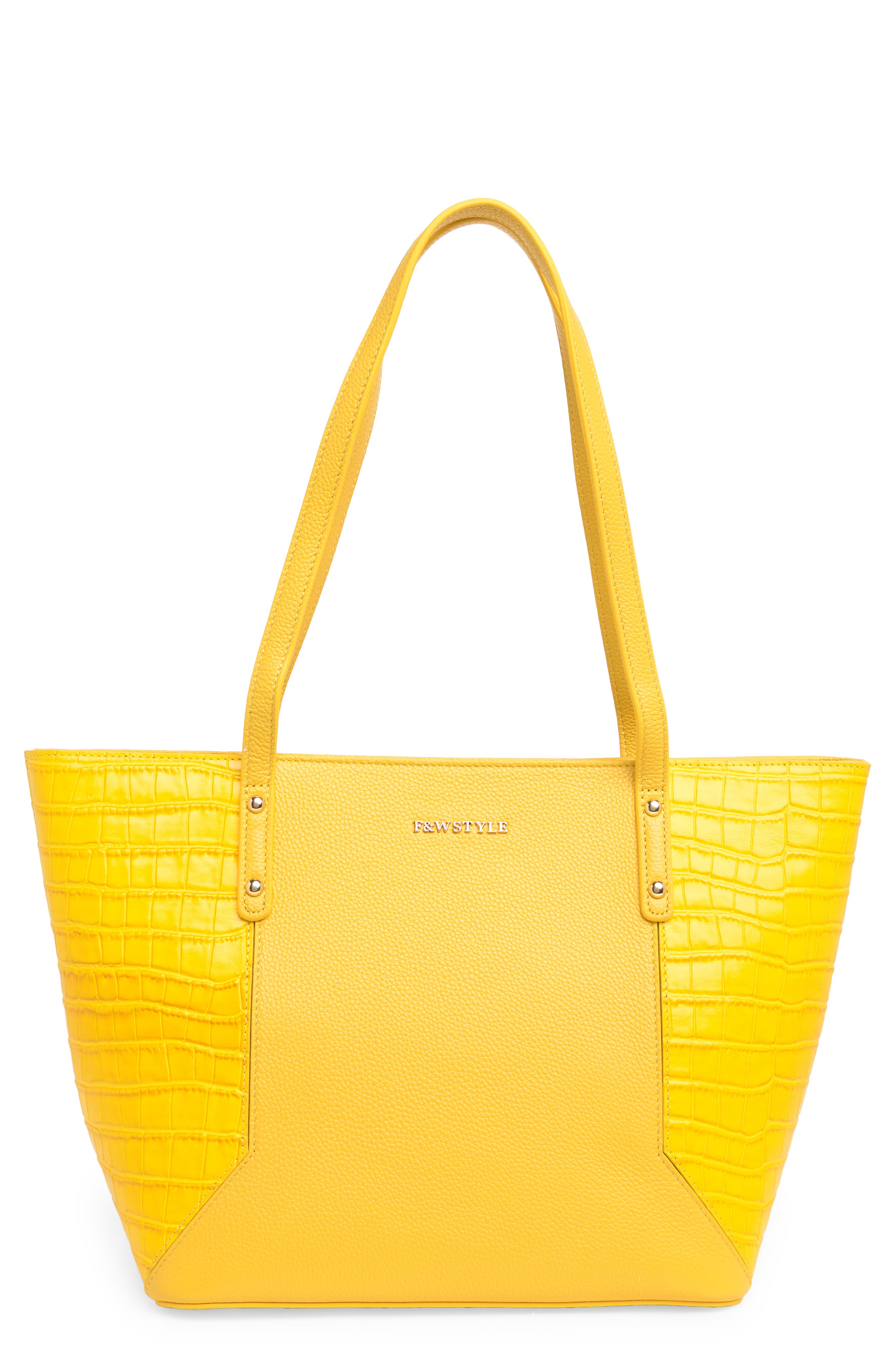 F&W Style Lenox Embossed Leather Tote Bag | Nordstromrack