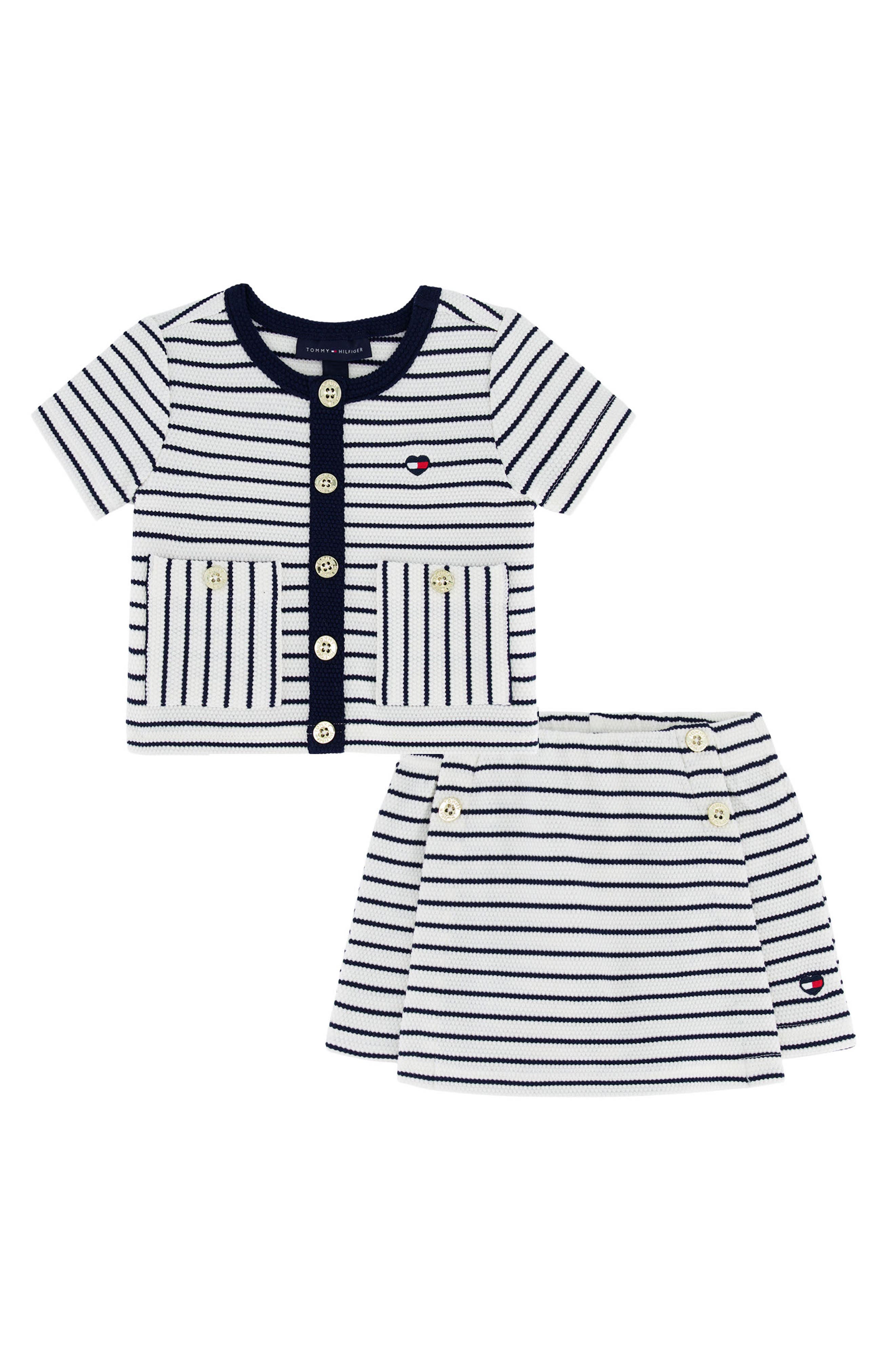 Tommy Hilfiger Kids' Stripe Top & Skort Set | Nordstromrack
