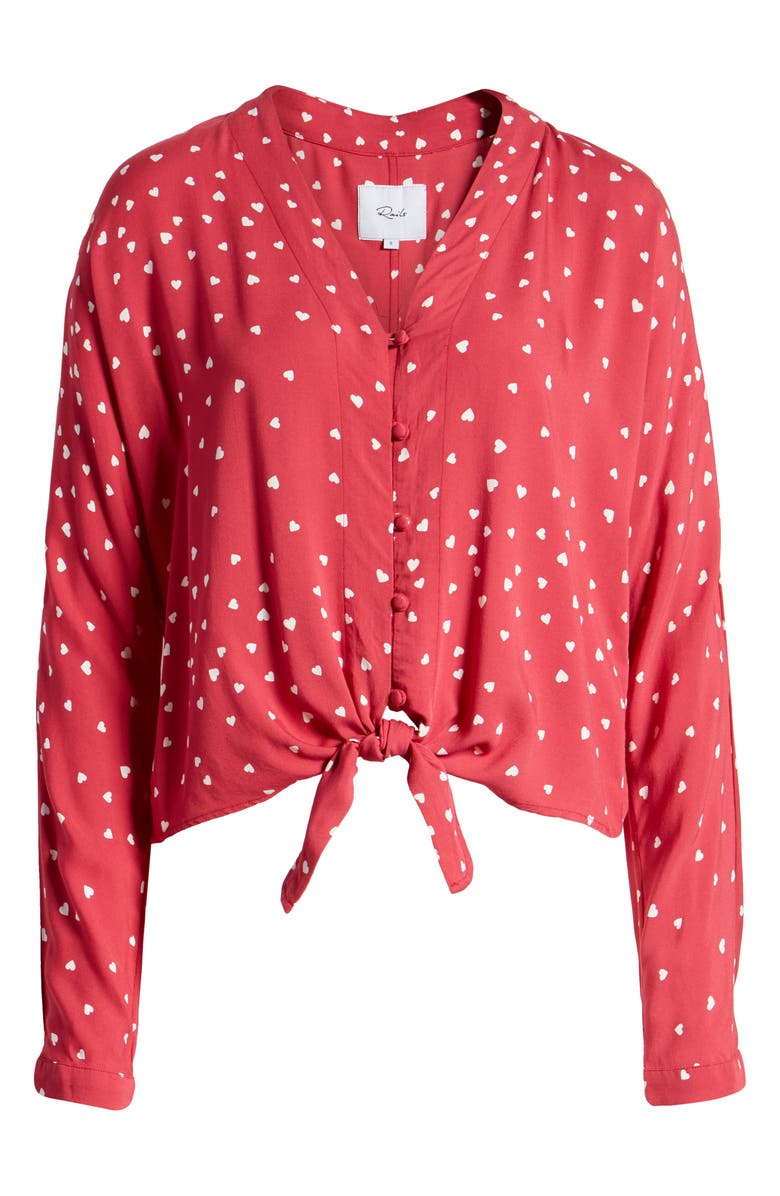 Rails Sloane Long Sleeve Tie Front Blouse | Nordstromrack