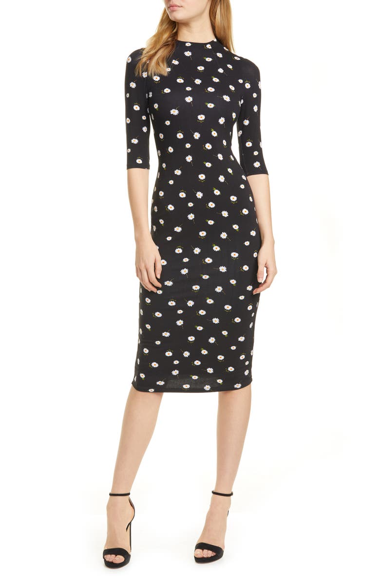 Alice + Olivia Delora Tossed Daisy Sheath Dress | Nordstrom