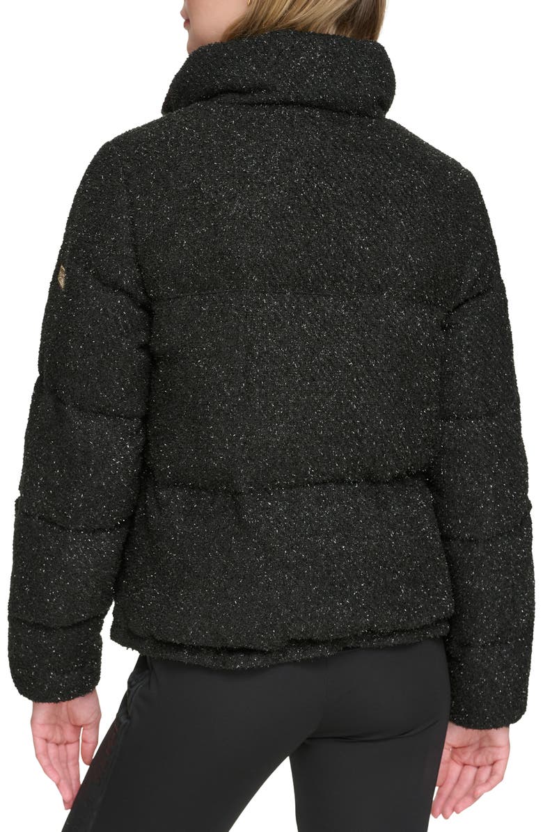 KARL LAGERFELD PARIS Sparkle Down & Feather Fill Puffer Jacket ...