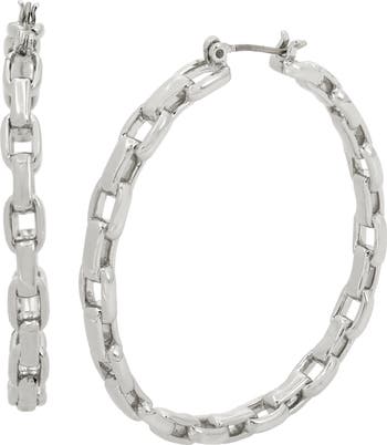 AllSaints Hammered Link Hoop Earrings | Nordstrom