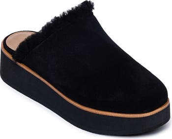 Bernardo Footwear Phoebe Genuine Shearling Platform Clog (Women ...