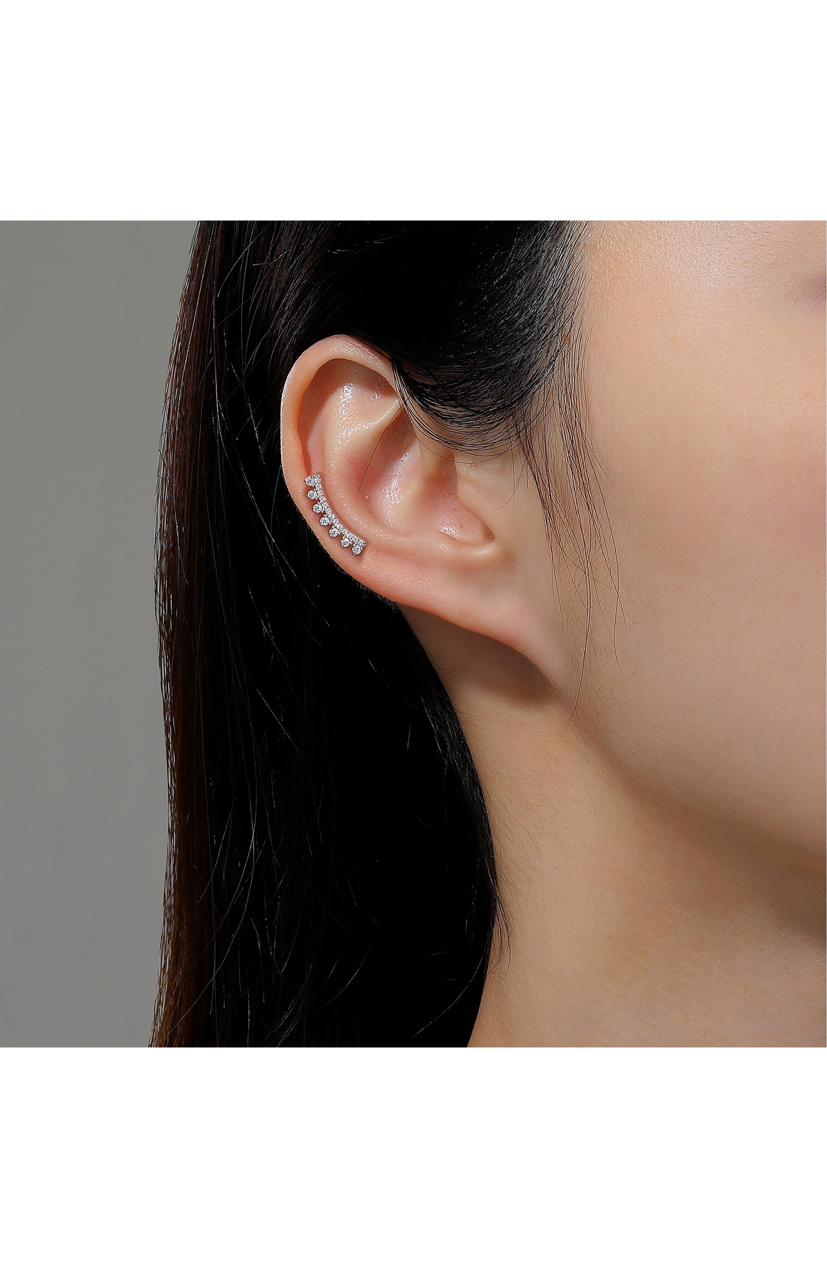 Lafonn Simulated Diamond Curved Bar Stud Earrings | Nordstromrack