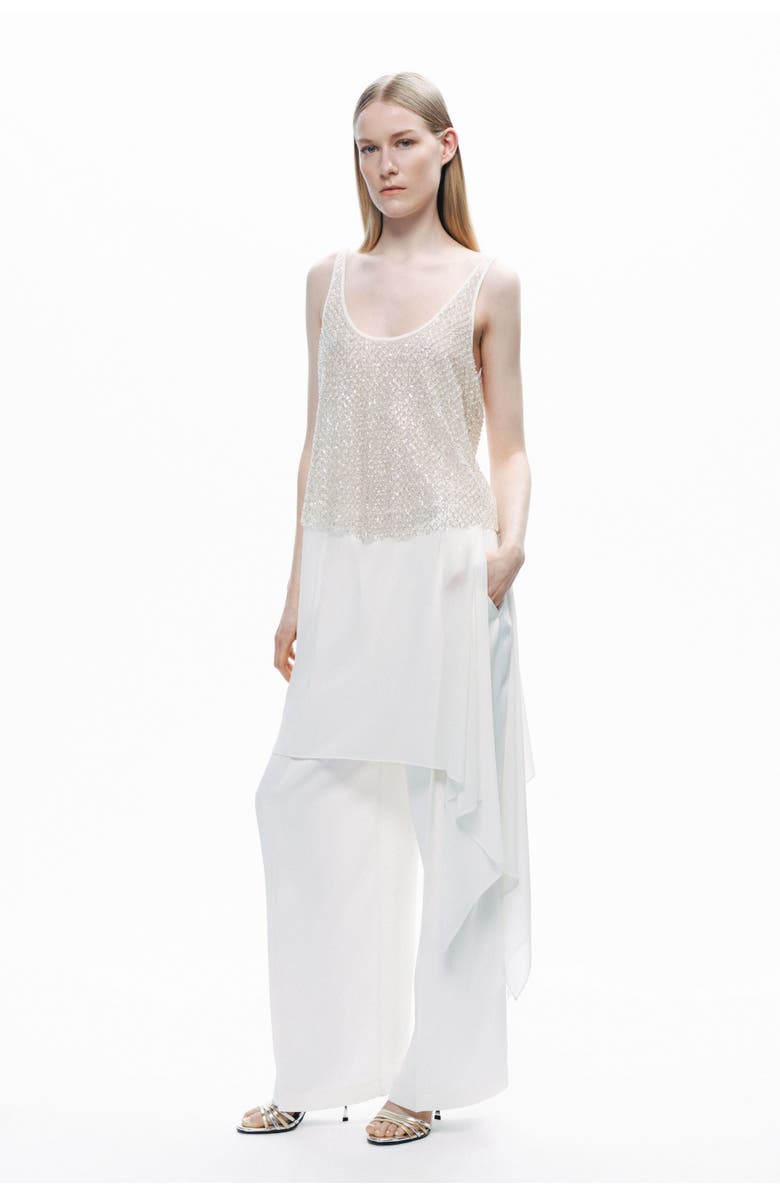 Nocturne Open Back Crystal Stone Detailed Blouse | Nordstrom