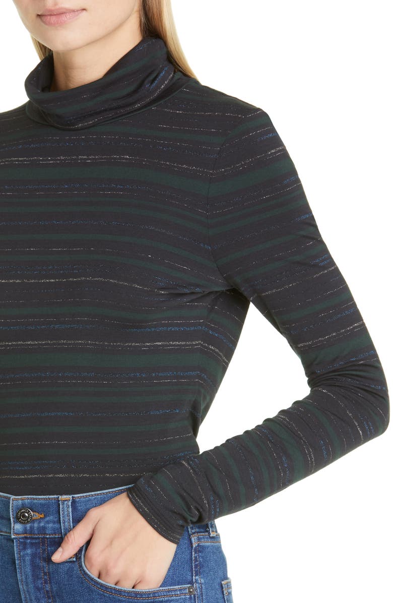 Veronica Beard Audrey Stripe Turtleneck Top | Nordstrom