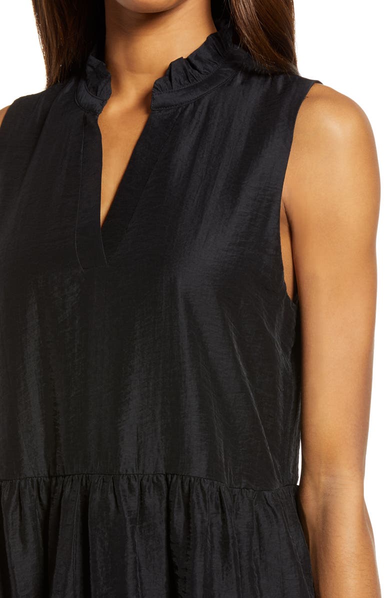 Chelsea28 Split Neck Rumpled Satin Dress | Nordstromrack