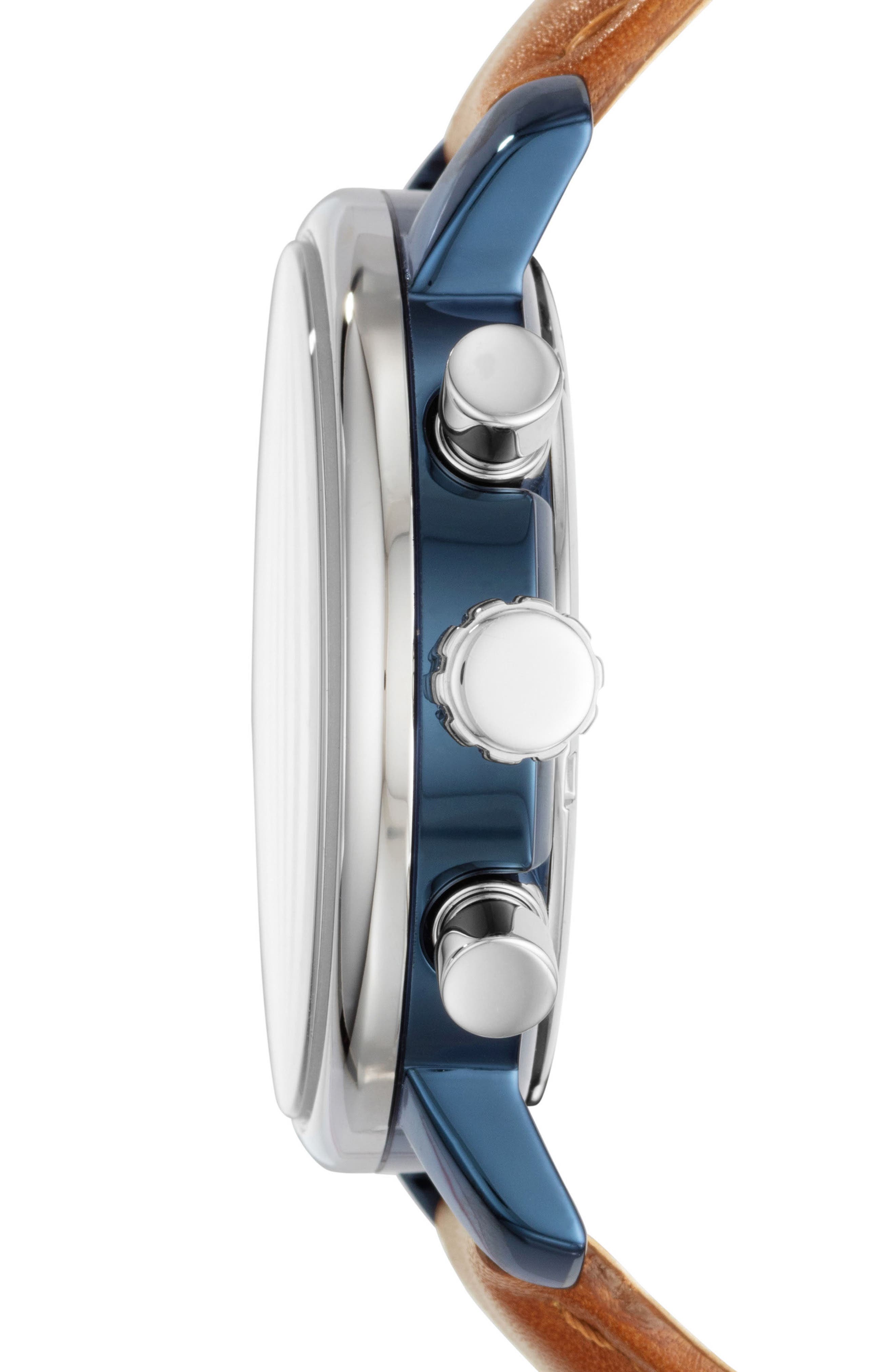 Fossil Rhett Chronograph Quartz Leather Strap Watch, 42mm | Nordstromrack