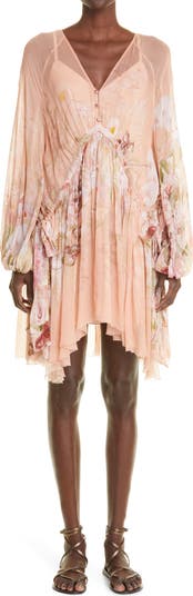 Zimmermann Zimmerman Dancer Drawn Floral Long Sleeve Dress | Nordstrom