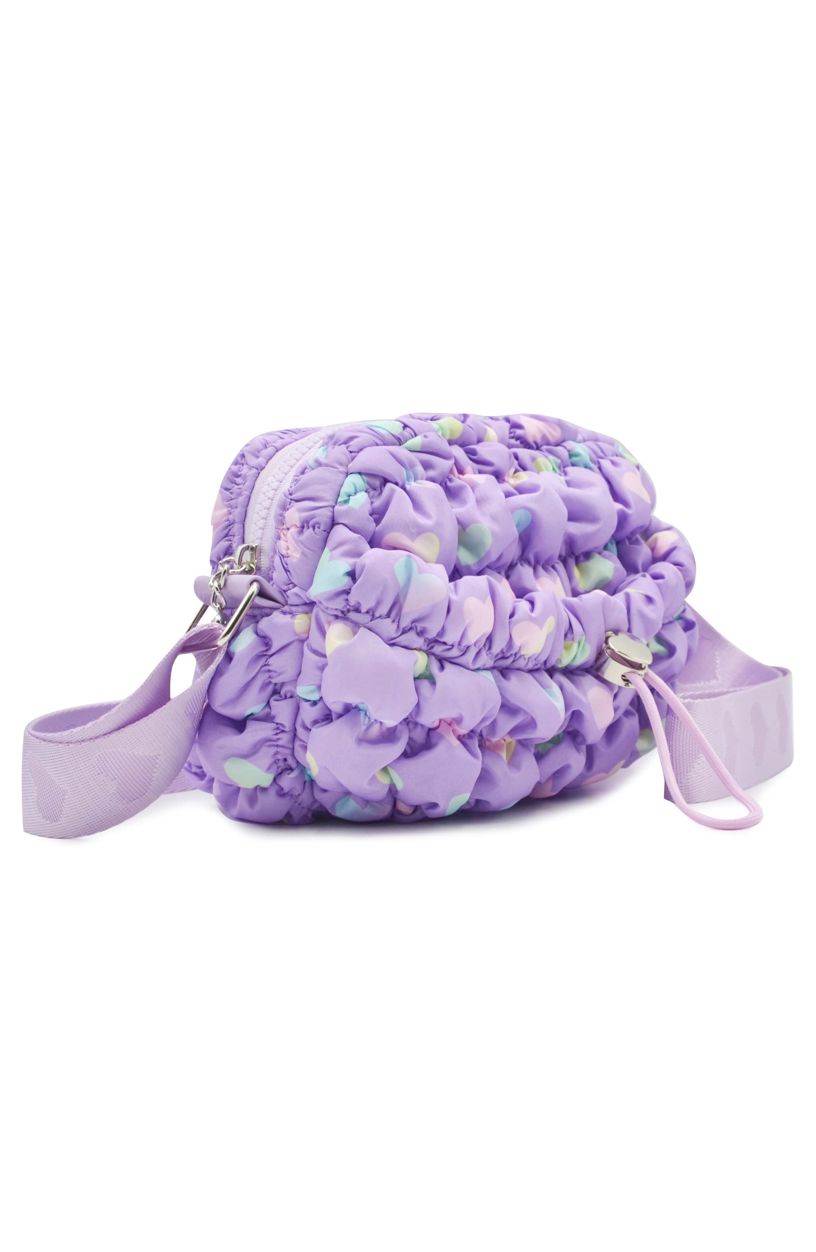 OMG Accessories Kids' Heart Print Scrunch Crossbody Bag | Nordstromrack