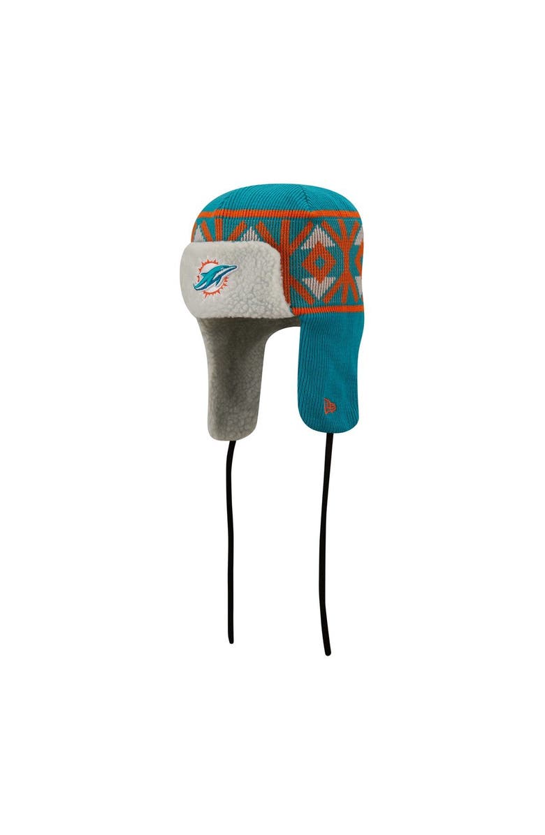New Era Men's New Era Aqua Miami Dolphins Knit Trapper Hat | Nordstrom