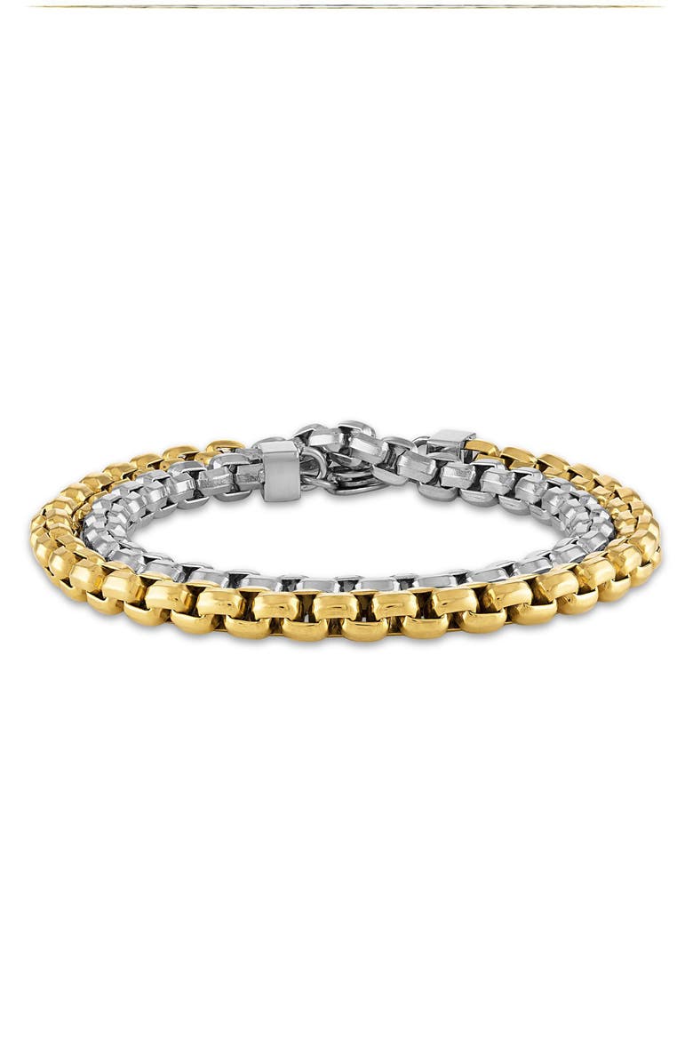 Esquire Men's Two-Tone Double Wrap Box Chain Bracelet | Nordstromrack