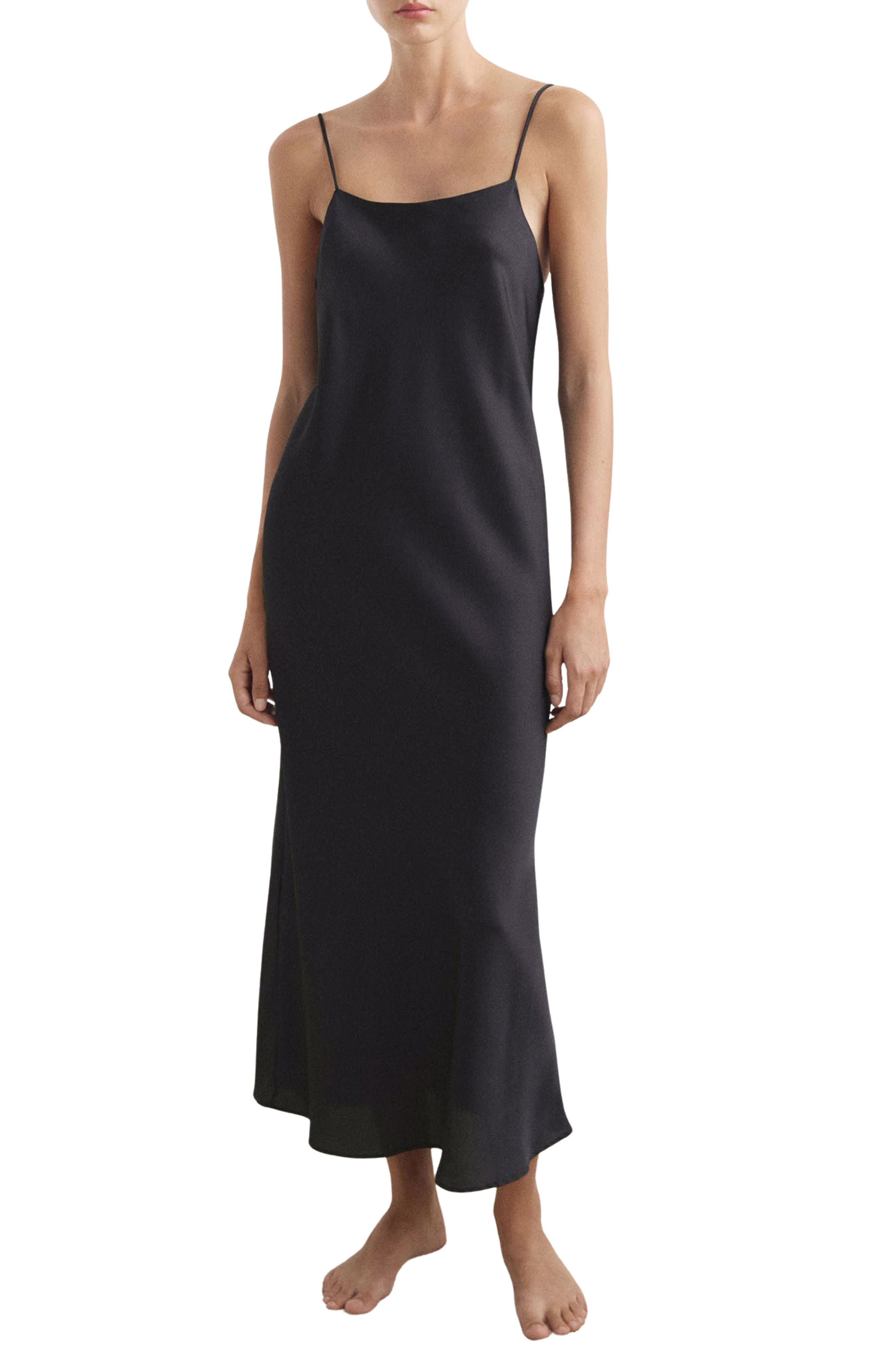 MANGO Satin Midi Nightgown | Nordstrom