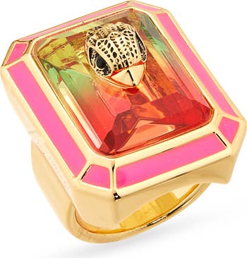 Kurt Geiger London Stone Enamel Cocktail Ring | Nordstromrack