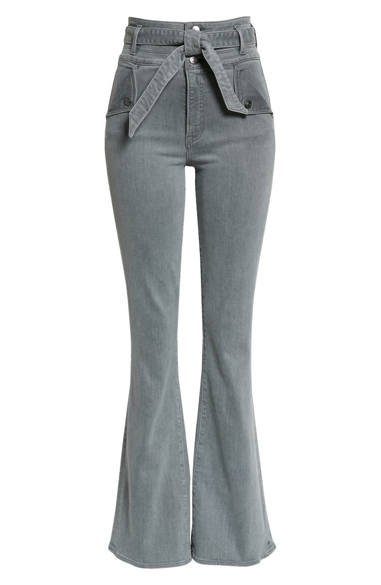Veronica Beard Giselle Belted High Waist Slim Flare Jeans | Nordstromrack