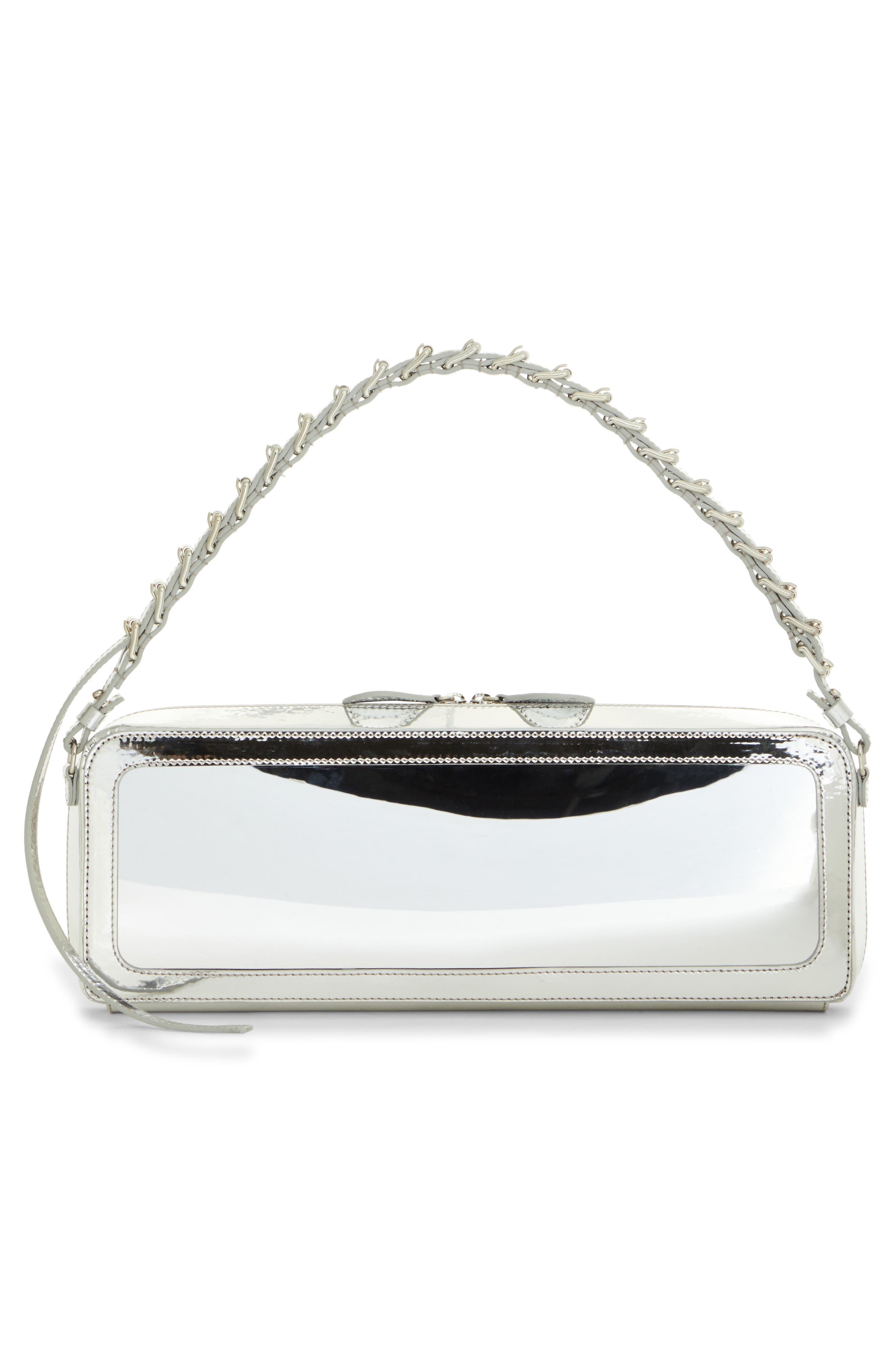 Courrèges Mirror Faux Patent Leather Baguette Bag | Nordstrom