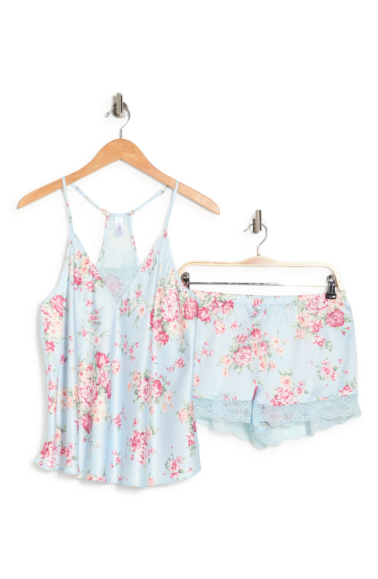 Flora By Flora Nikrooz Inez Floral Print Lace Trim Camisole & Shorts ...