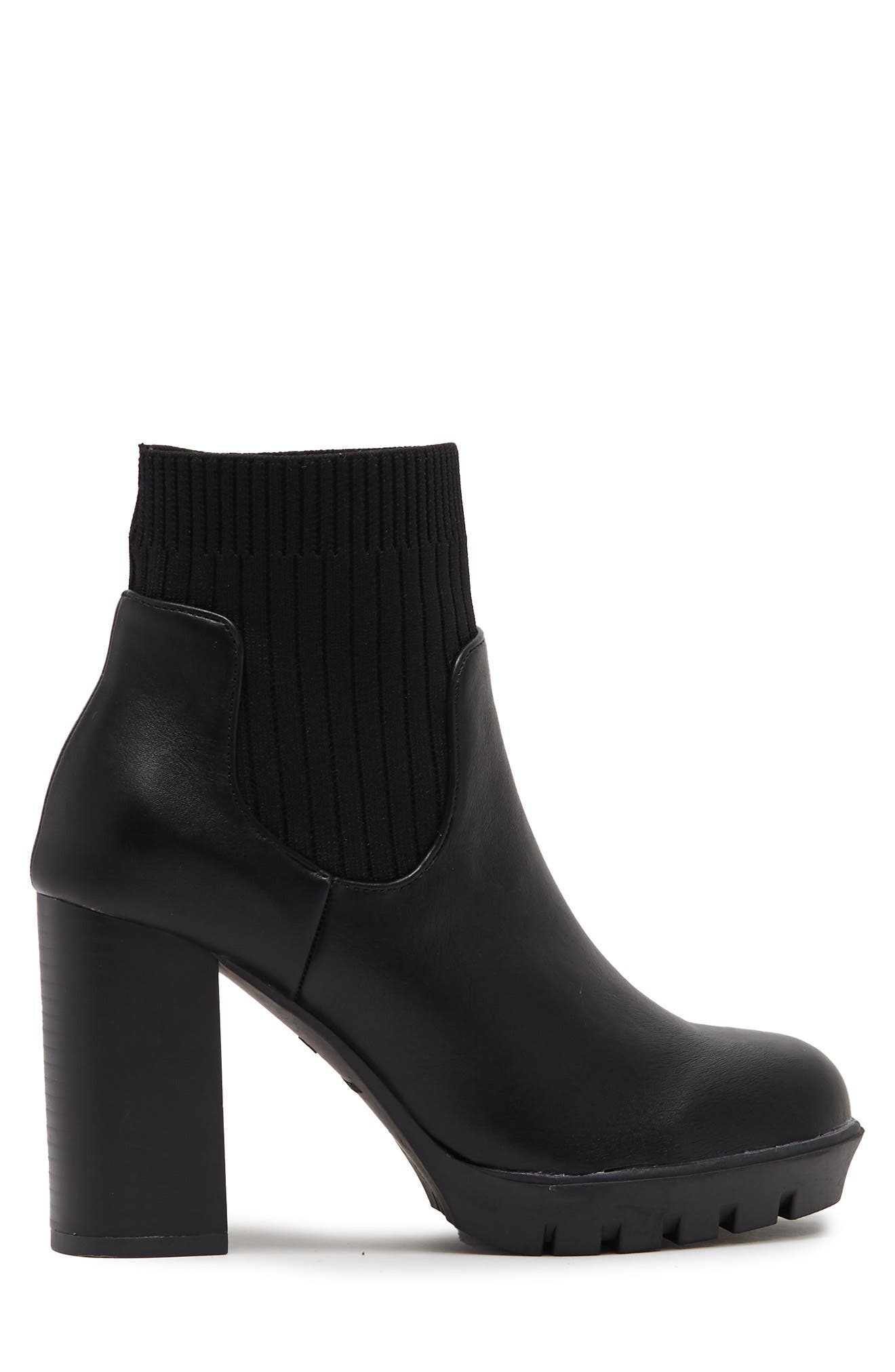 TOP GUY SHOES TOP GUY Block Heel Sock Bootie (Women) | Nordstromrack