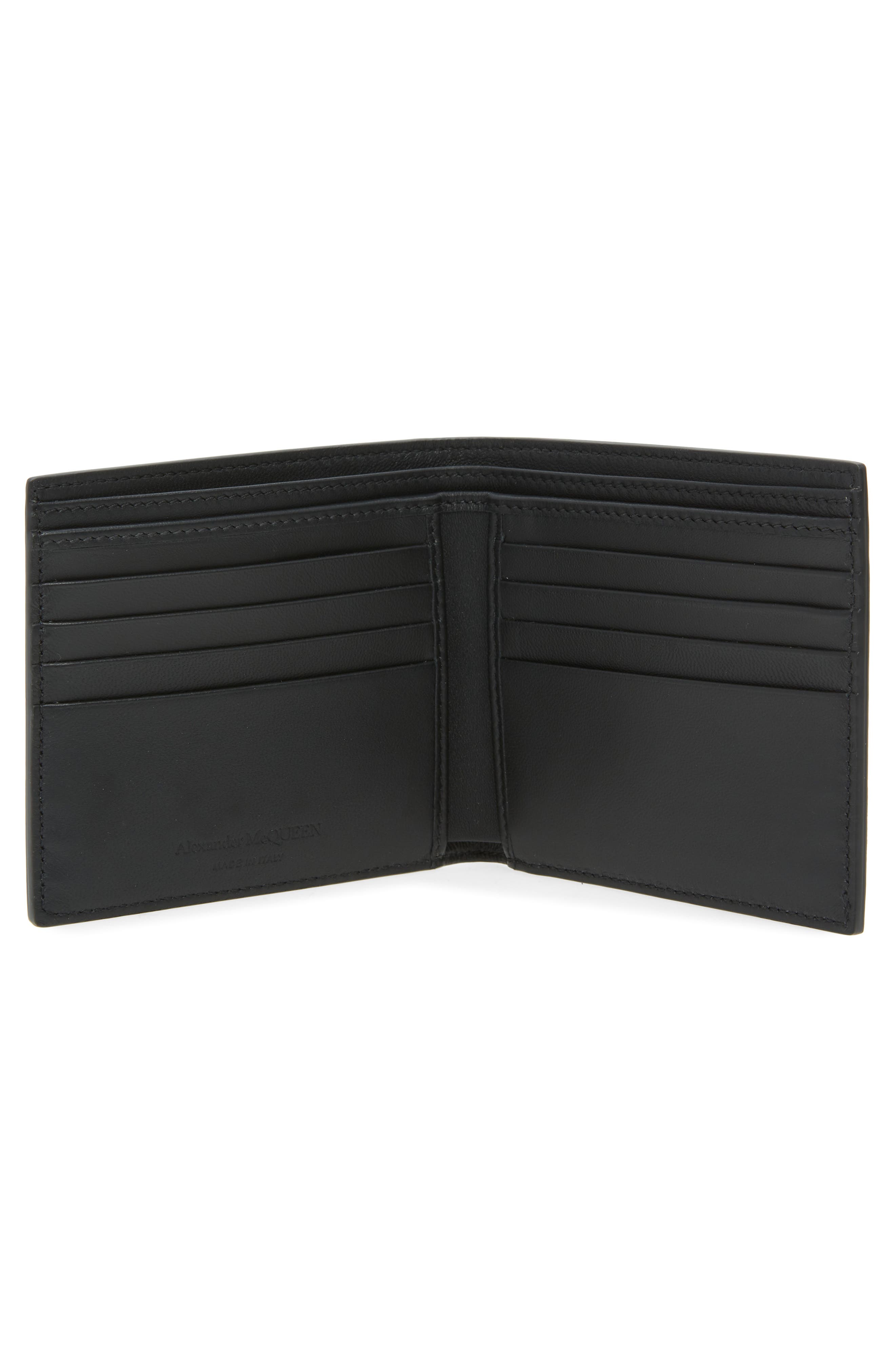 McQueen Alexander McQueen Graffiti Logo Leather Bifold Wallet | Nordstrom
