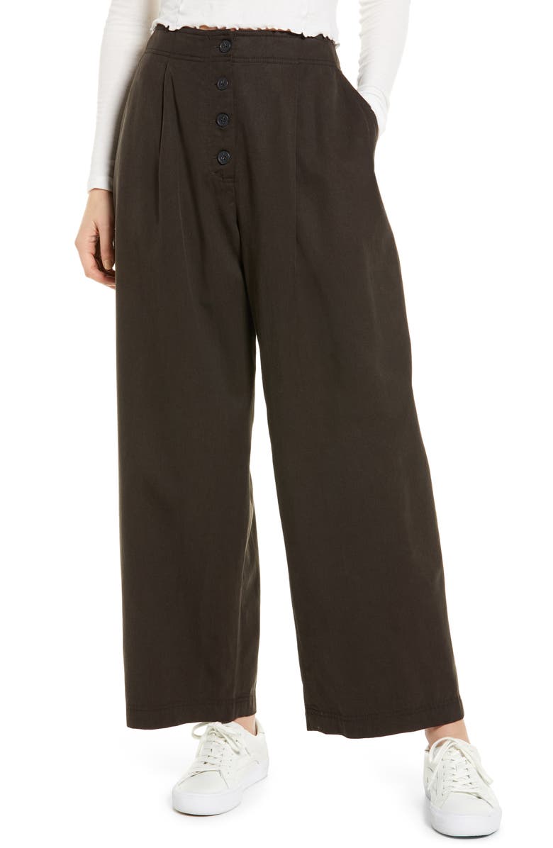 Treasure & Bond Button Front Washed Pants | Nordstrom