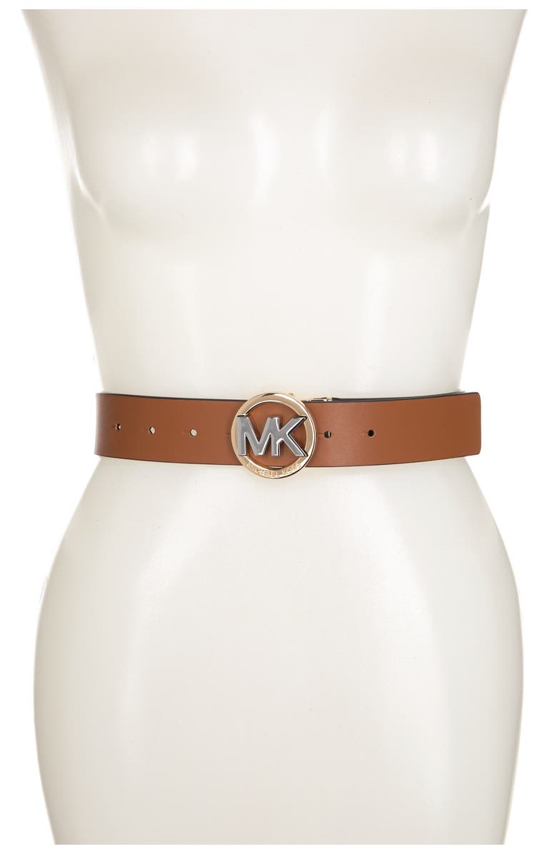Michael Kors Smooth Leather MK Logo Buckle Belt | Nordstromrack
