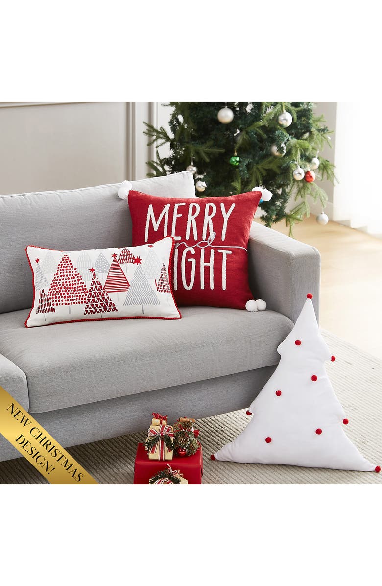 SOUTHSHORE FINE LINENS Merry and Bright 3-Piece Throw Pillow Set ...