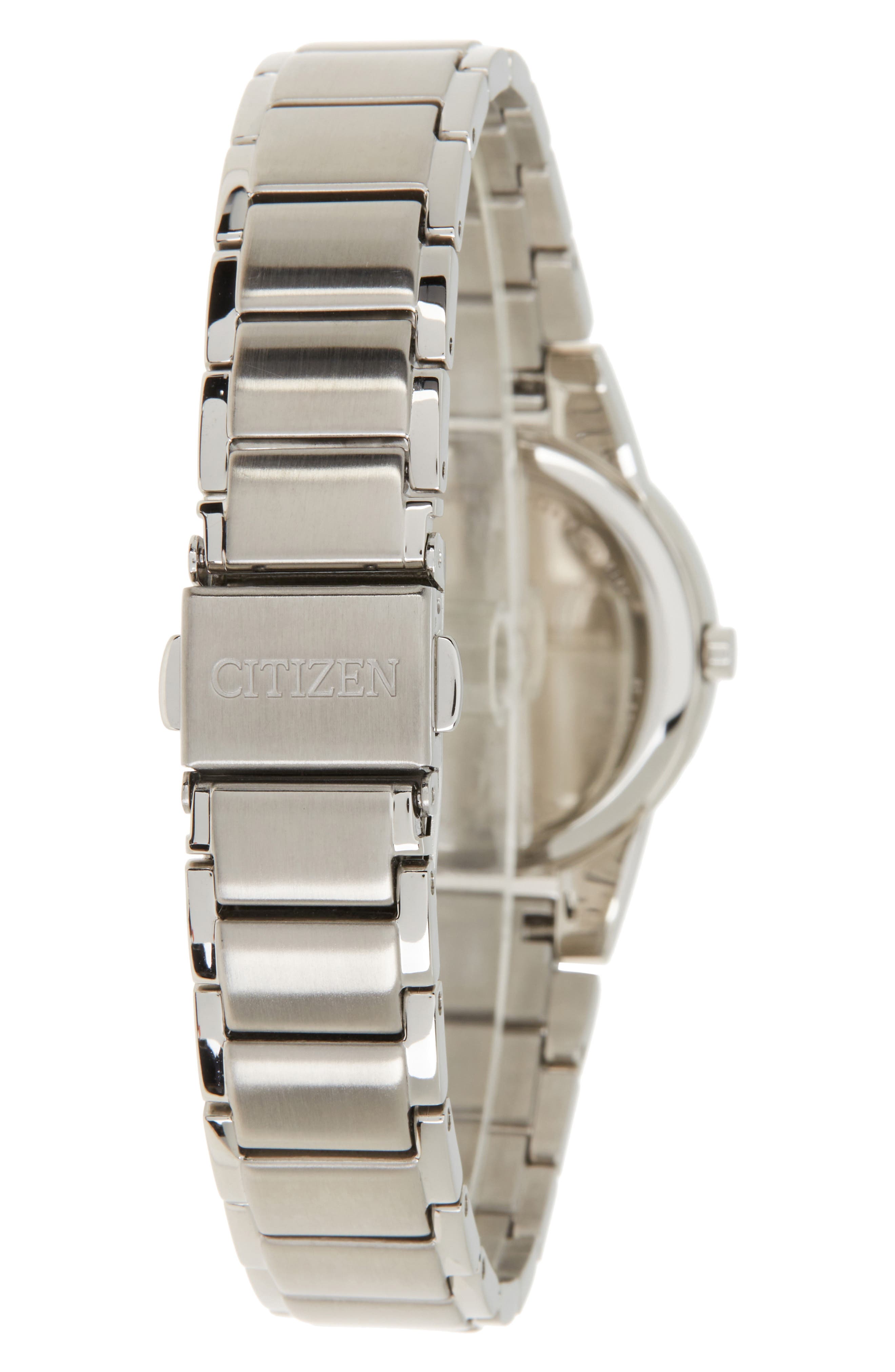 Citizen Axiom Eco-Drive Diamond Bracelet Watch, 30mm | Nordstromrack