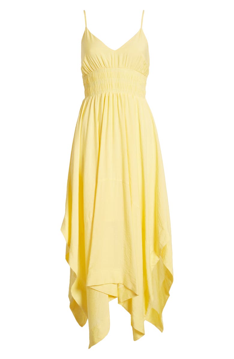 MOON RIVER Shirred Bodice Handkerchief Hem Sundress | Nordstromrack