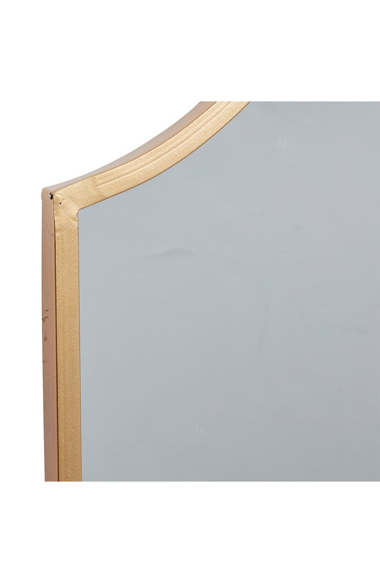 WILLOW ROW Goldtone Metal Arched Wall Mirror with Folding Sides ...