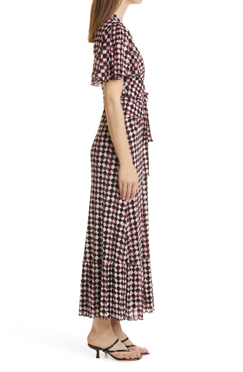 Diane von Furstenberg DVF Alison Flutter Sleeve Maxi Dress | Nordstromrack