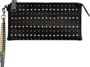 Rebecca Minkoff Cuff Me Up Studded Leather Clutch | Nordstrom
