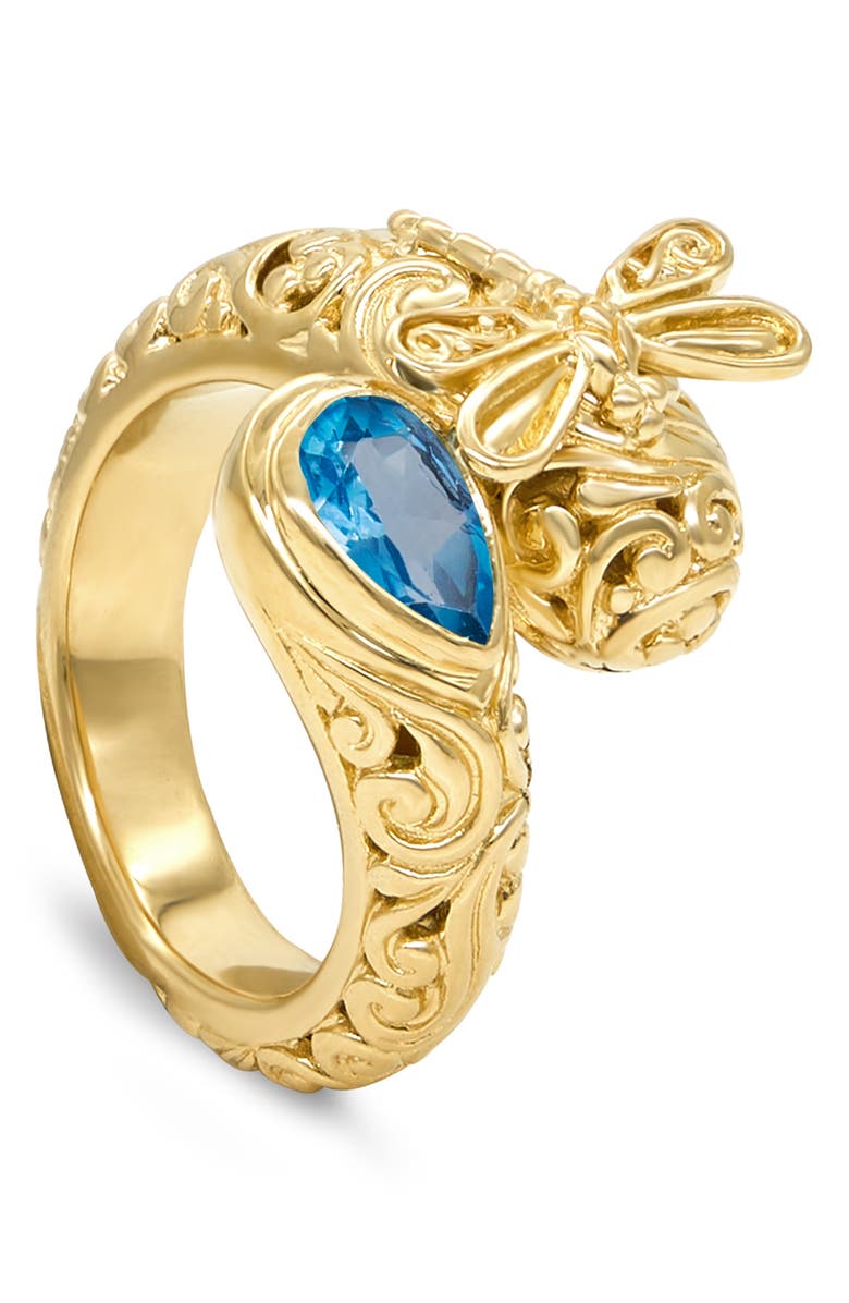 DEVATA 18K Gold Vermeil Semi-Precious Stone Ring | Nordstromrack