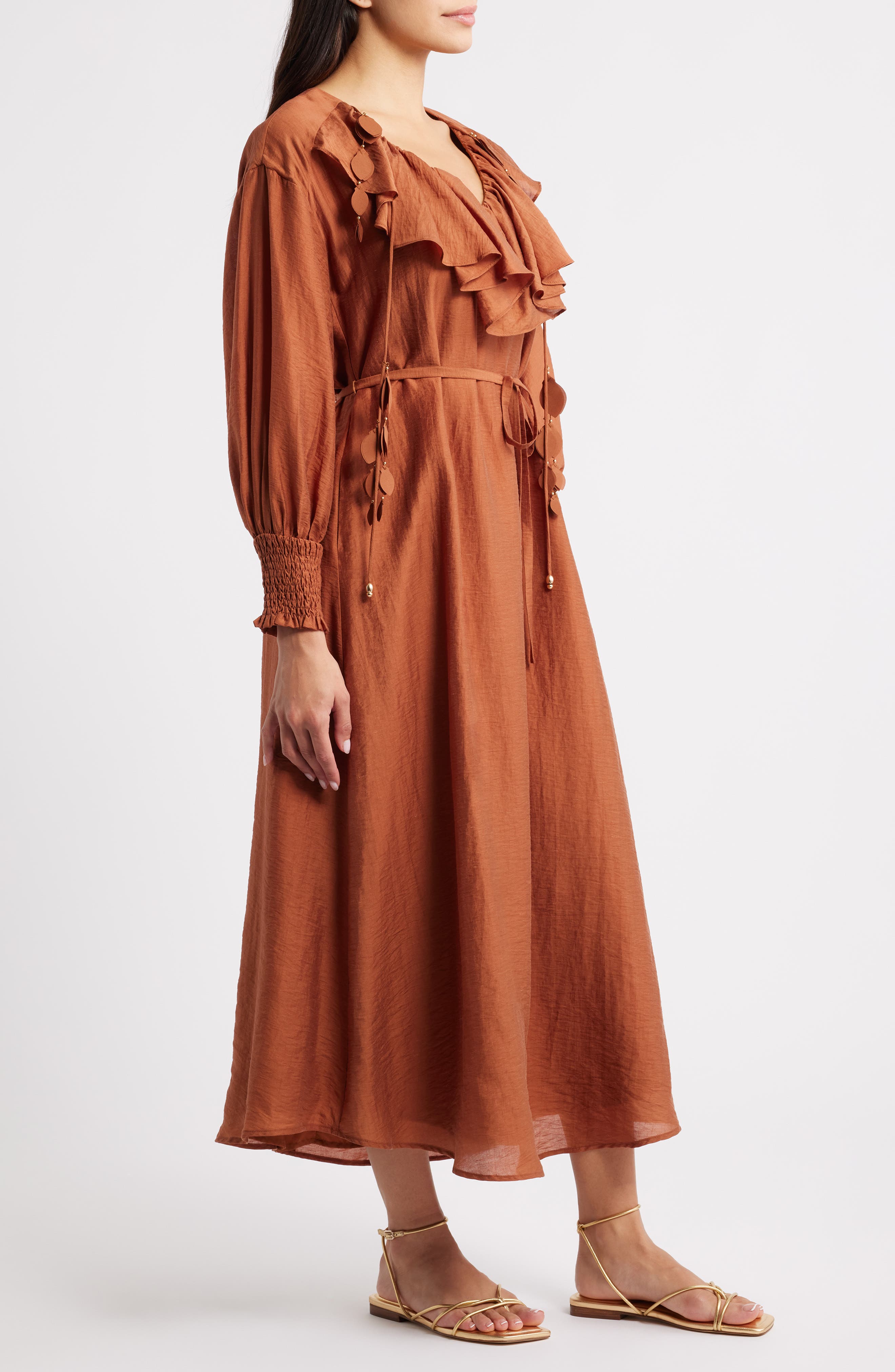 CIEBON Kiyelle Ruffle Long Sleeve Dress | Nordstromrack
