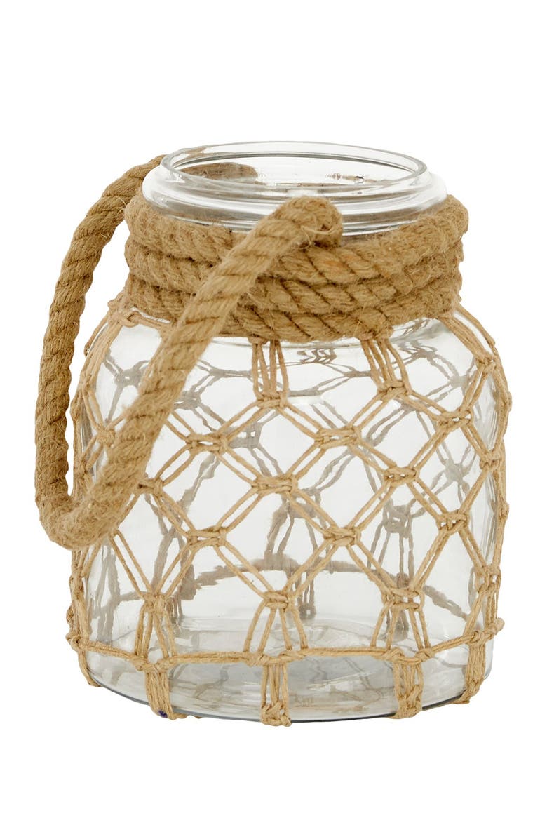 Novogratz Clear Glass Candle Lantern with Rope Handle | Nordstromrack