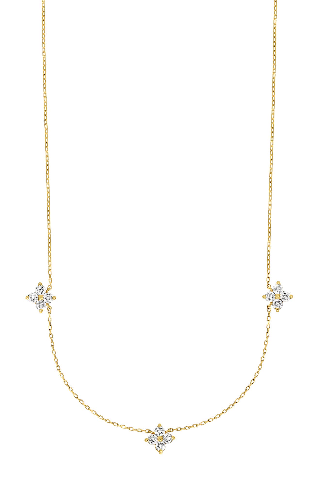 Bony Levy Rita Floral Diamond Station Necklace | Nordstromrack