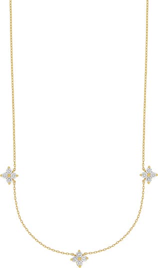 Bony Levy Rita Floral Diamond Station Necklace | Nordstromrack