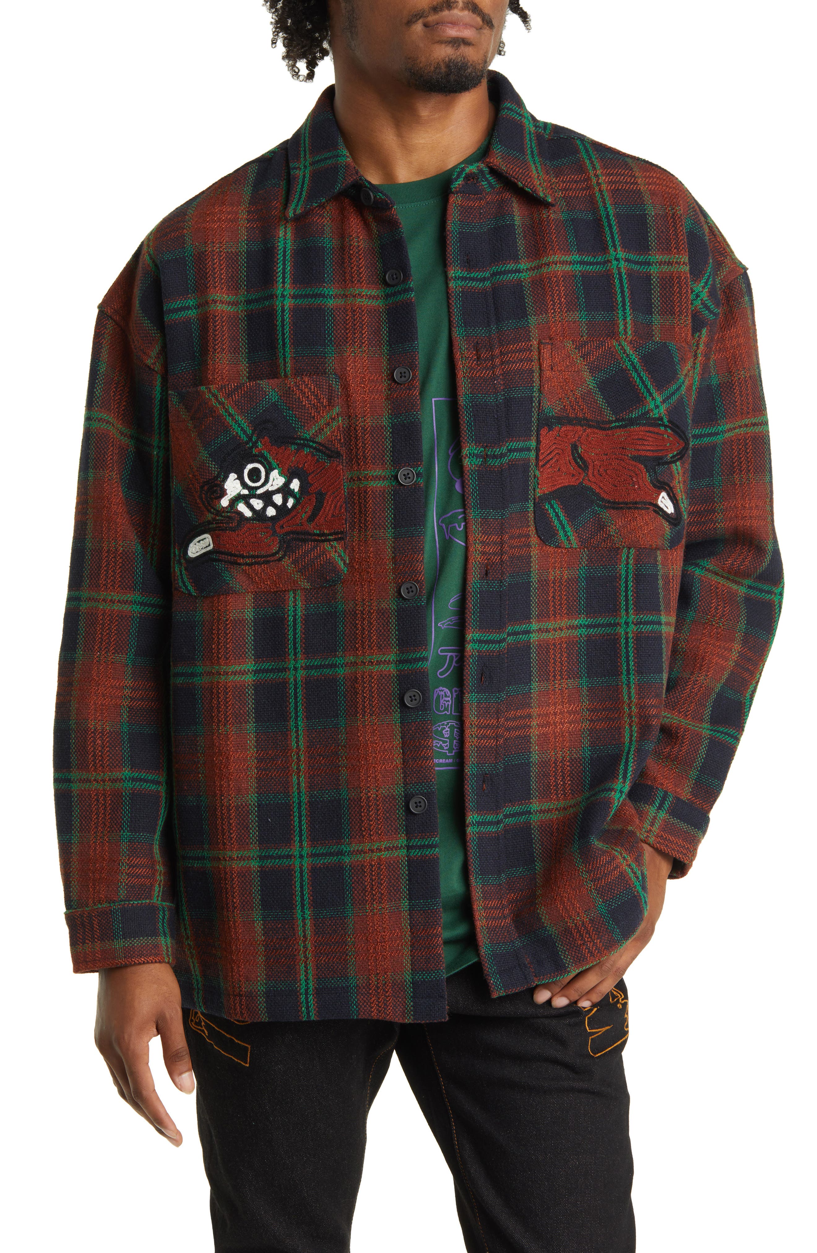 ICECREAM Plaid Shirt Jacket | Nordstromrack