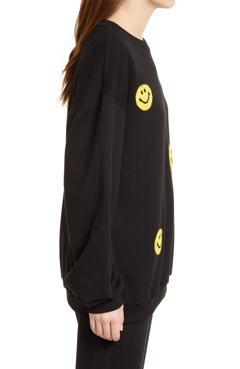 JOSHUAS Smiley® x JOSHUAS Unisex Smiley Face Patch Cotton Fleece ...
