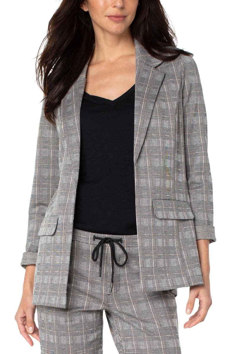 Liverpool Los Angeles x Living in Yellow Glen Plaid Open Front Blazer ...