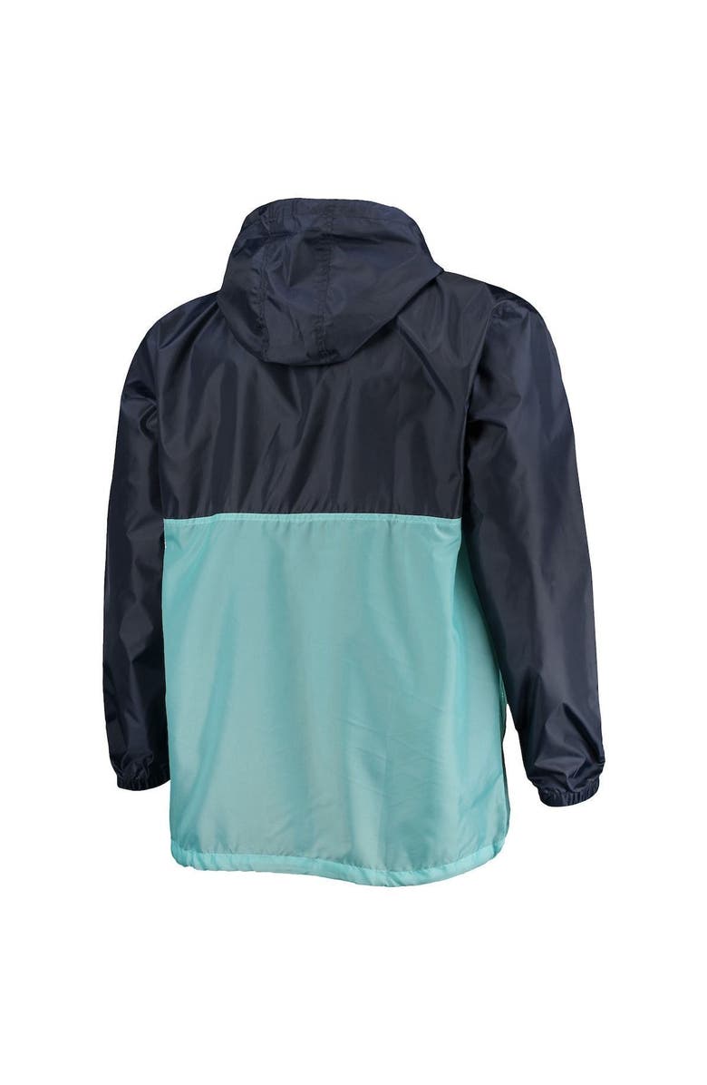 PROFILE Men's Deep Sea Blue Seattle Kraken Big & Tall Anorak Half-Zip ...