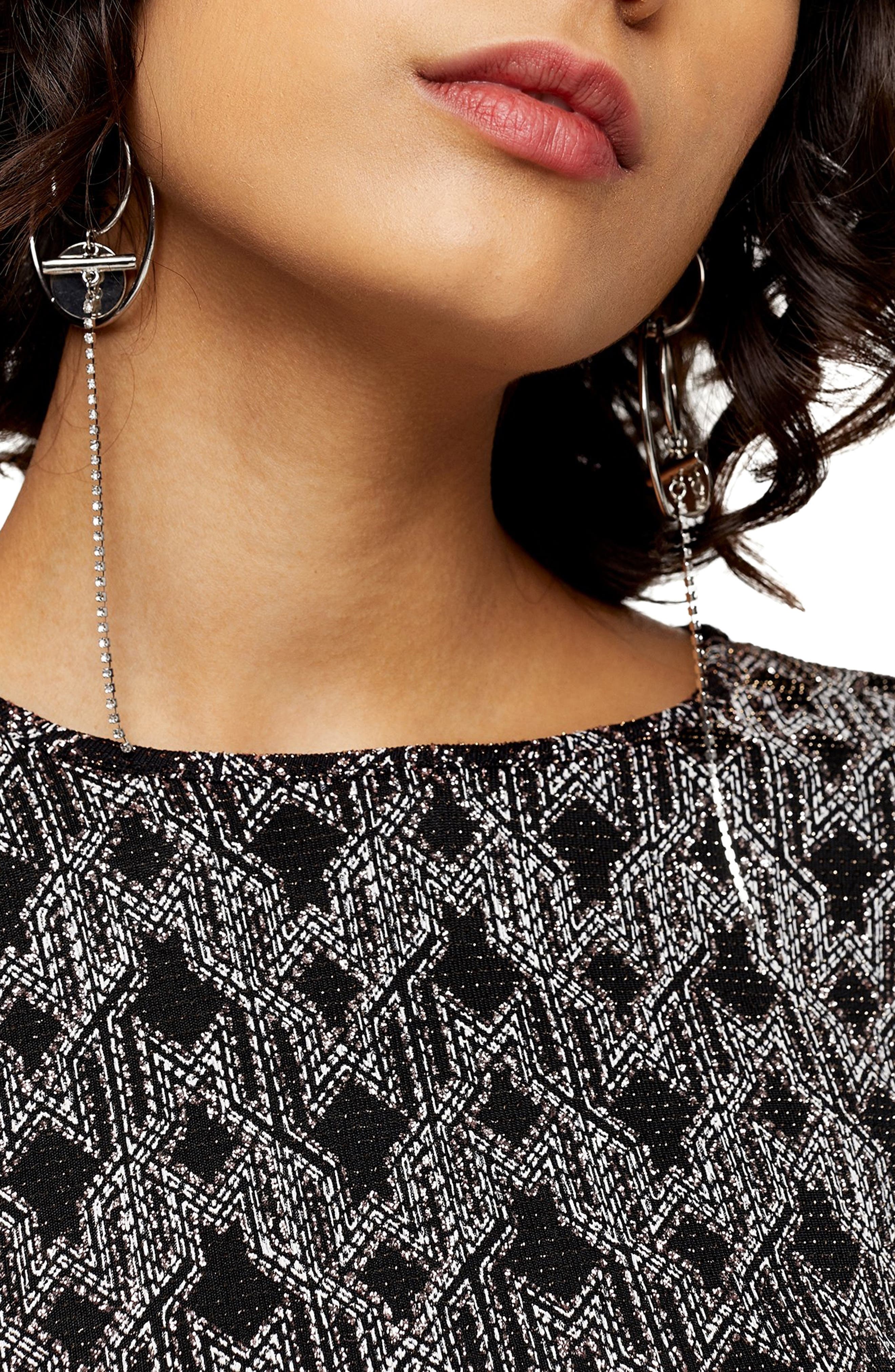 Topshop Metallic Zigzag Blouse | Nordstromrack