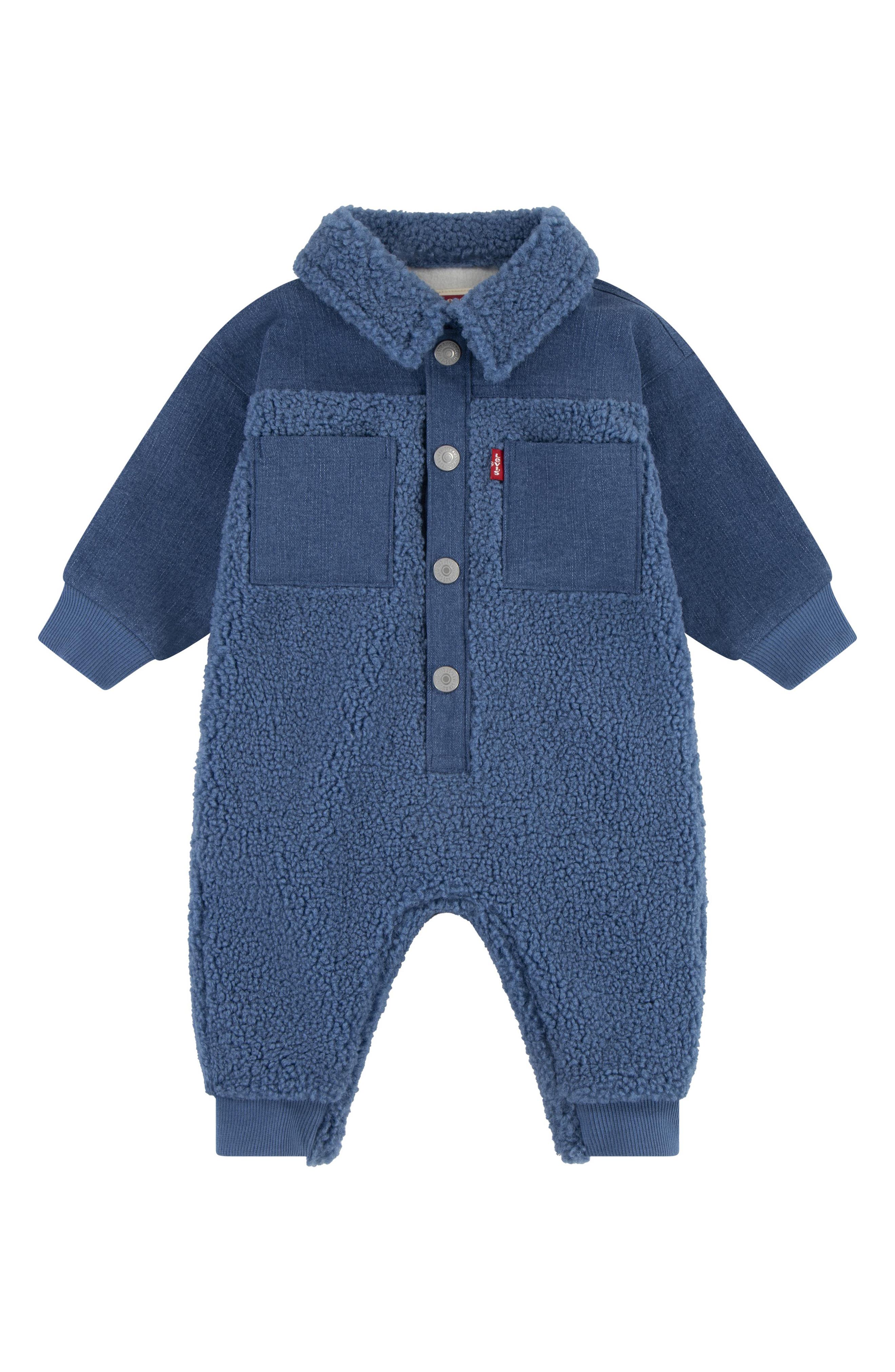 Levi's Denim & Fleece Romper | Nordstrom