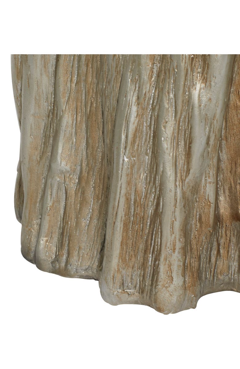 GINGER BIRCH STUDIO Silvertone Fiberglass Tree Trunk Accent Table ...