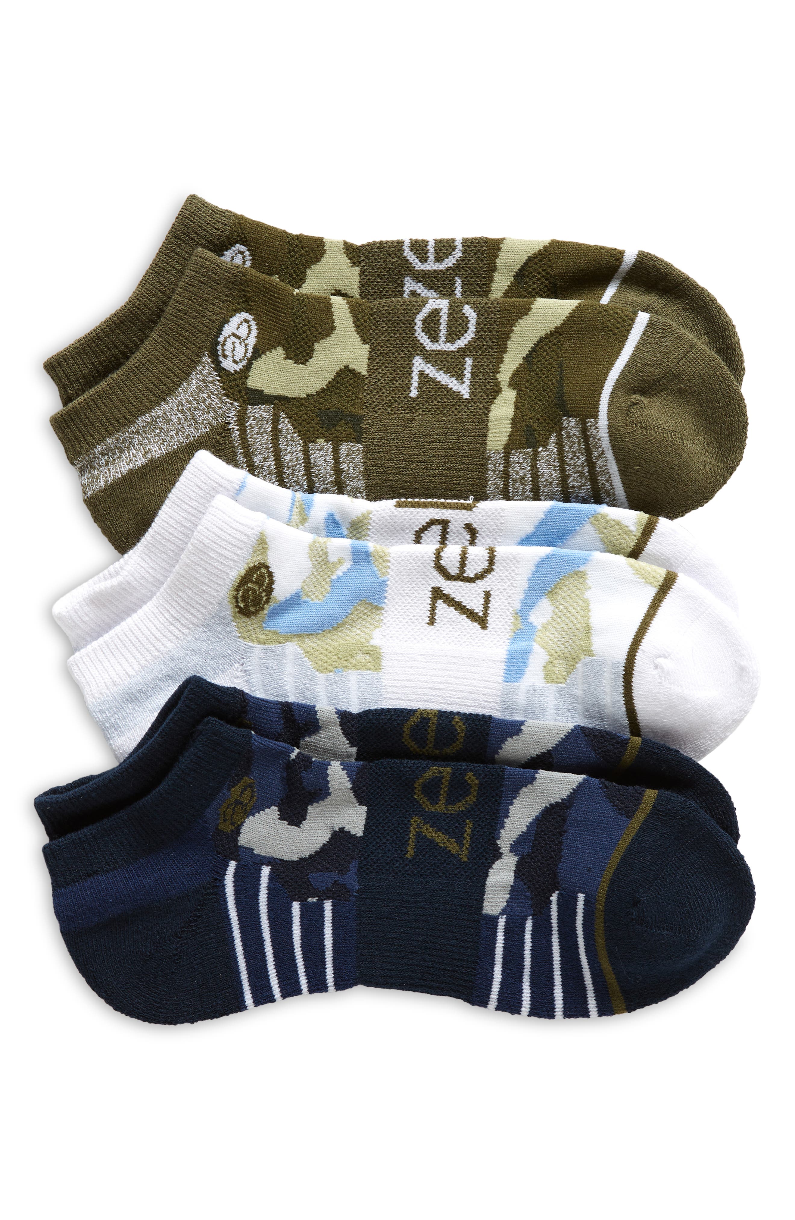 Zella Assorted 3-Pack Performance Ankle Socks | Nordstromrack