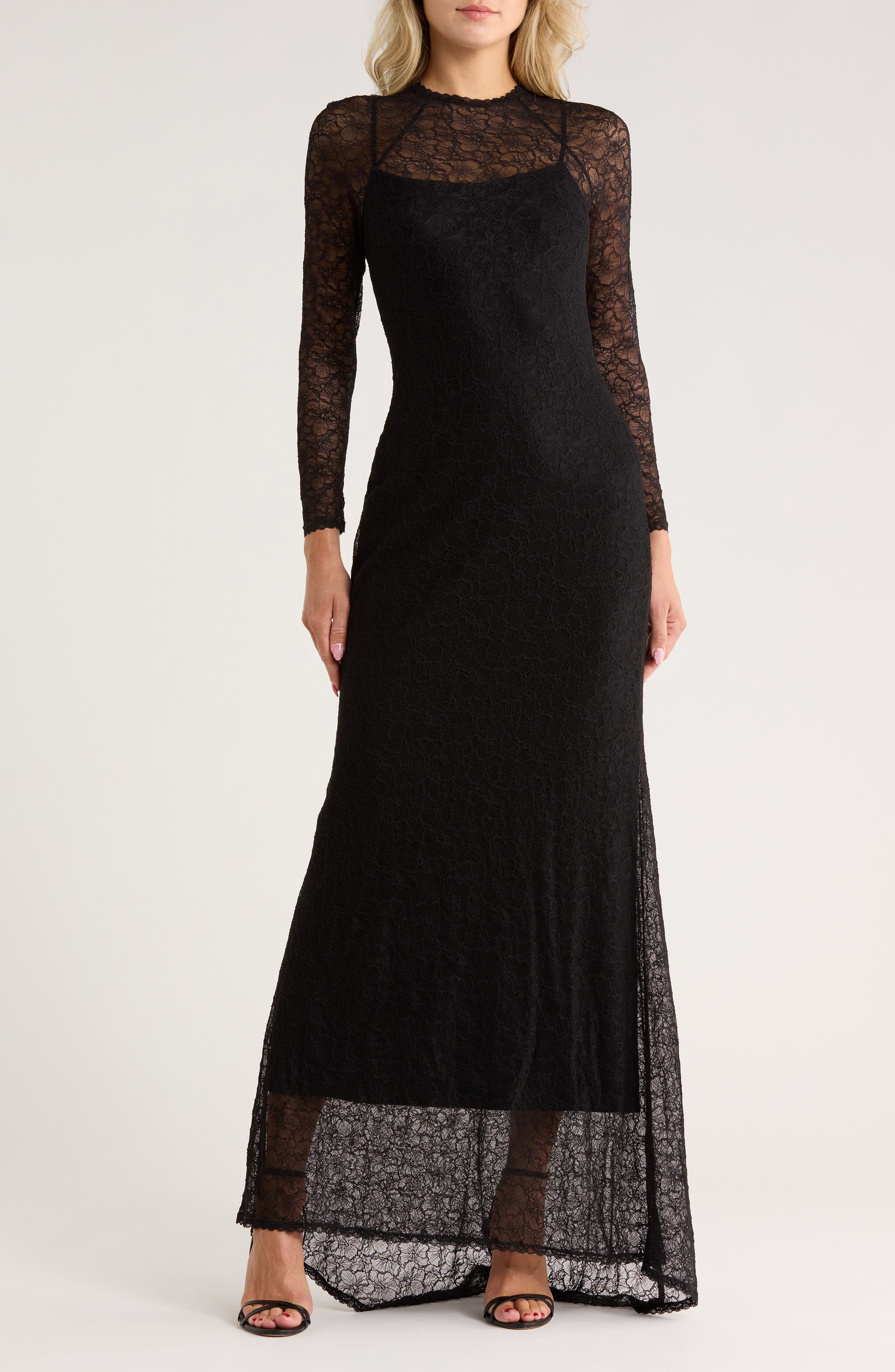 Simkhai Stacy Long Sleeve Lace Gown | Nordstromrack