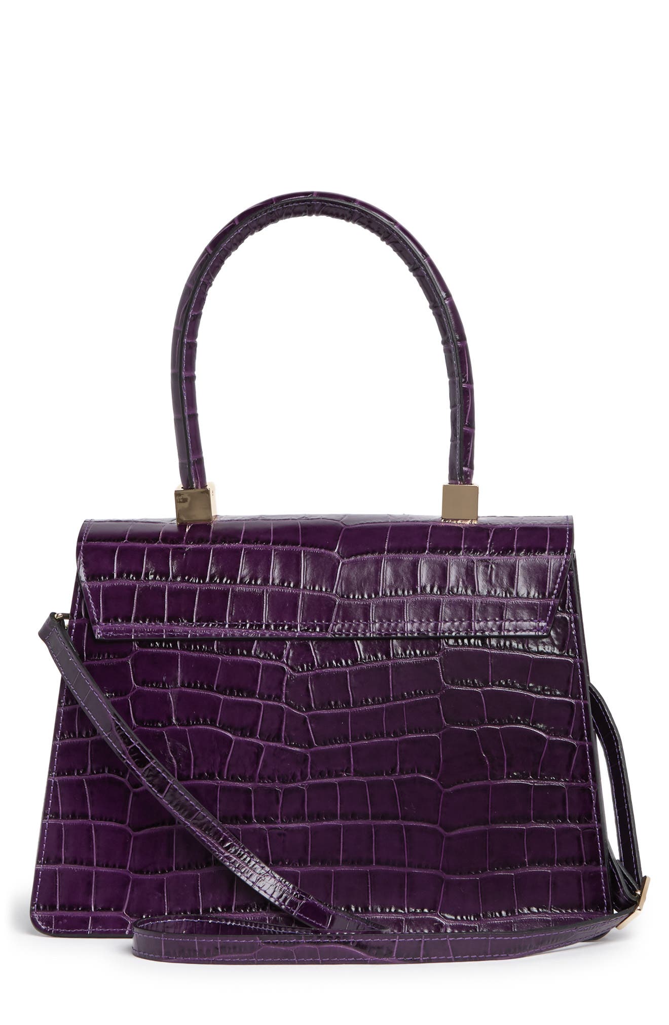 VALENTINO BY MARIO VALENTINO Melanie Croc Embossed Leather Tote Bag ...