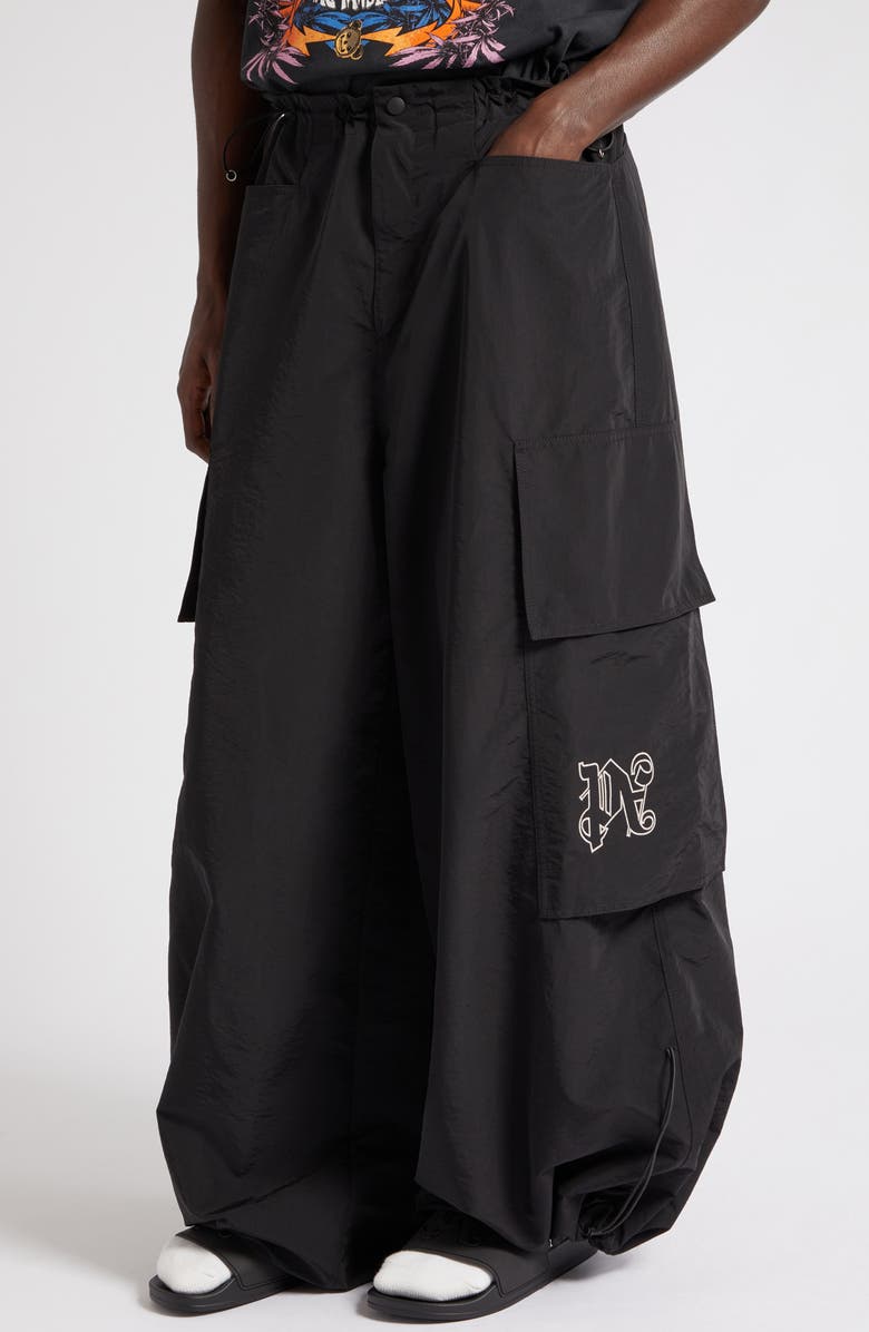 Palm Angels Monogram Embroidered Parachute Pants | Nordstromrack