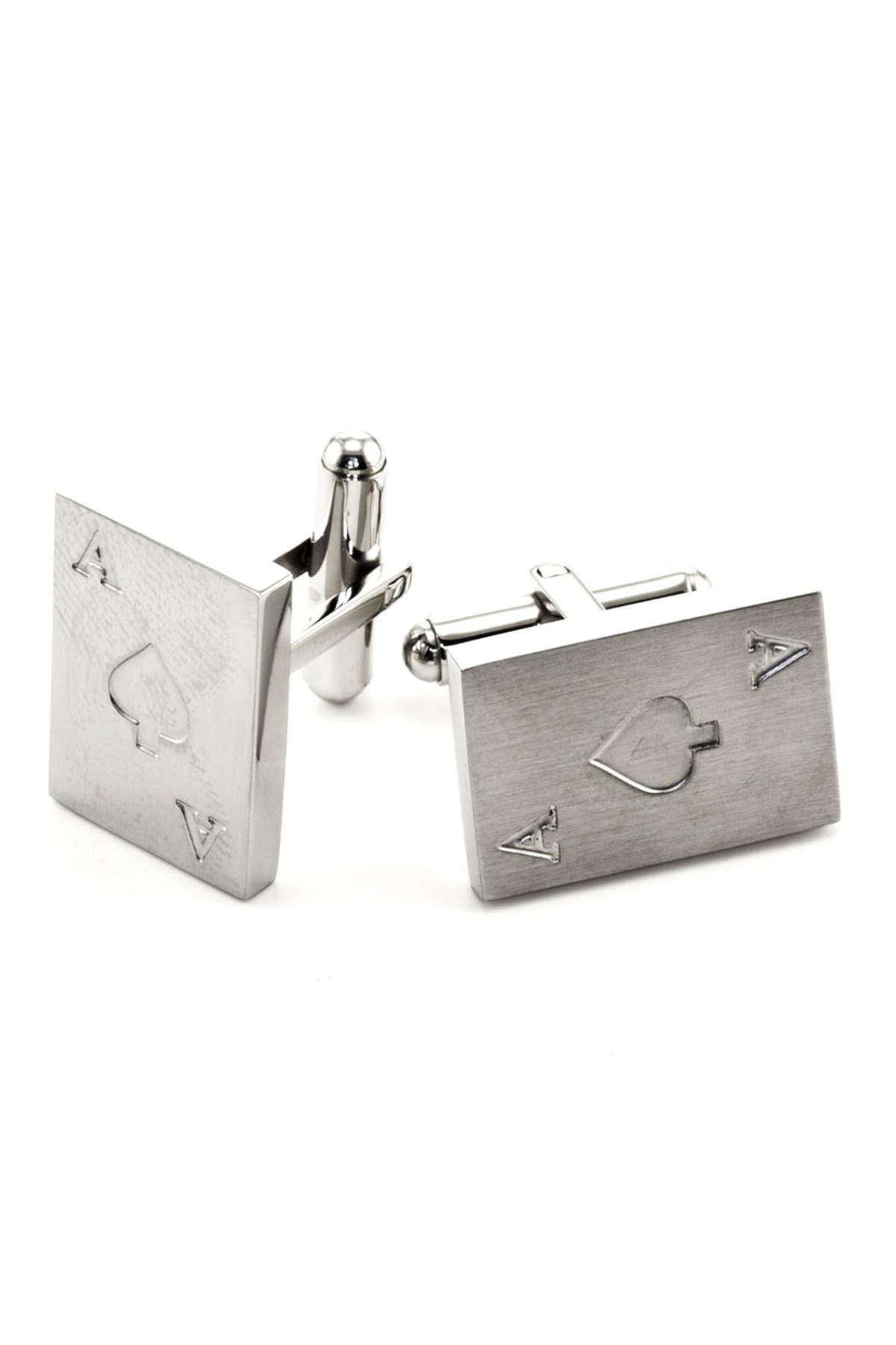 JAMES CAVOLINI ITALY Stainless Steel Ace of Spades Cuff Links ...