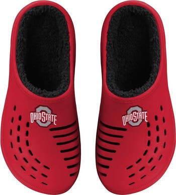 FOCO Men's FOCO Ohio State Buckeyes Big Logo Sherpa-Lined Clog Slippers ...
