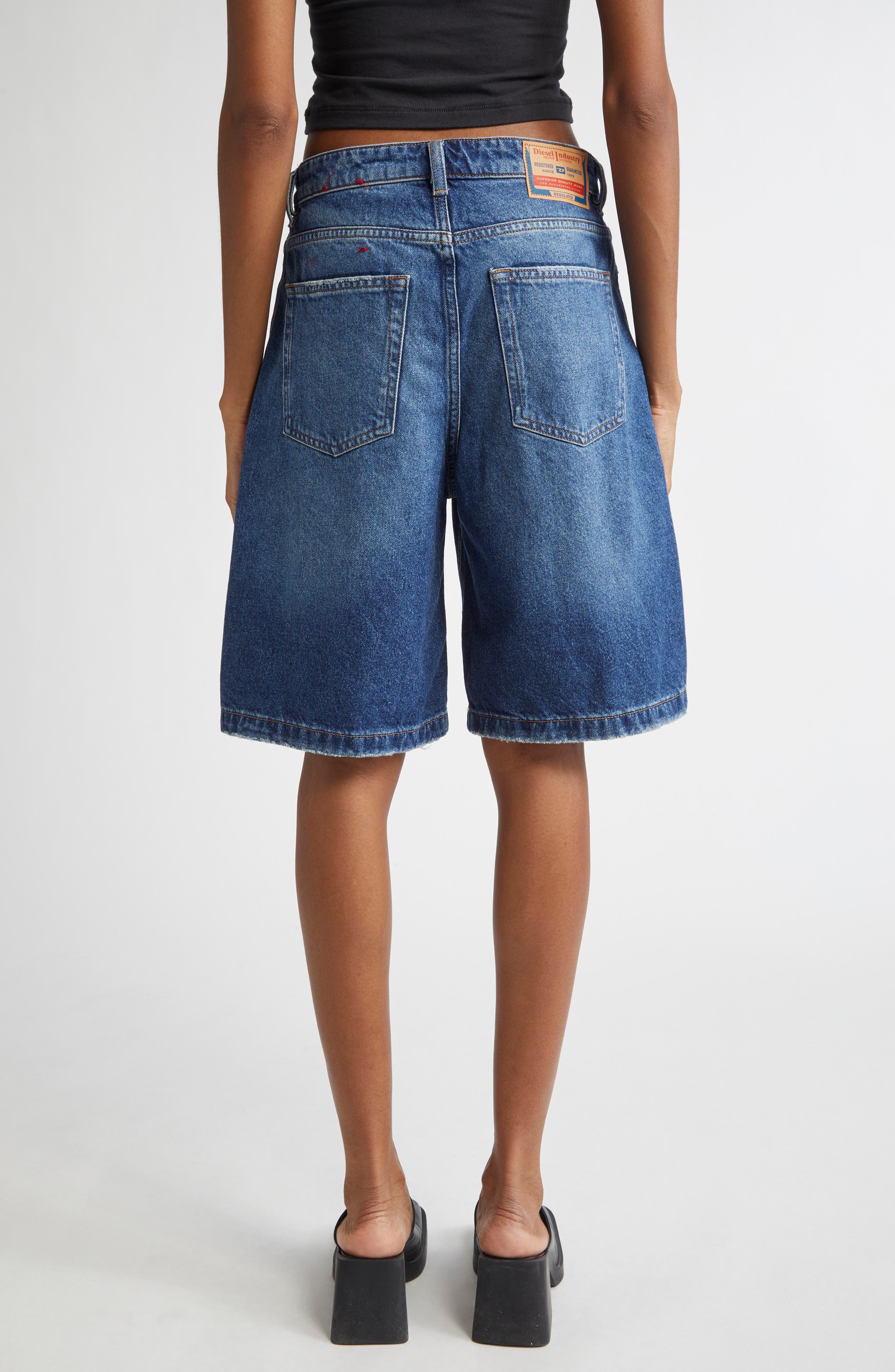 DIESEL® De-Sire Ripped Denim Shorts | Nordstromrack